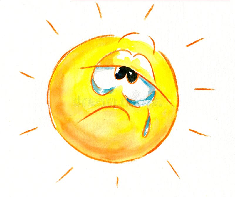 Sad Sun Clip Art