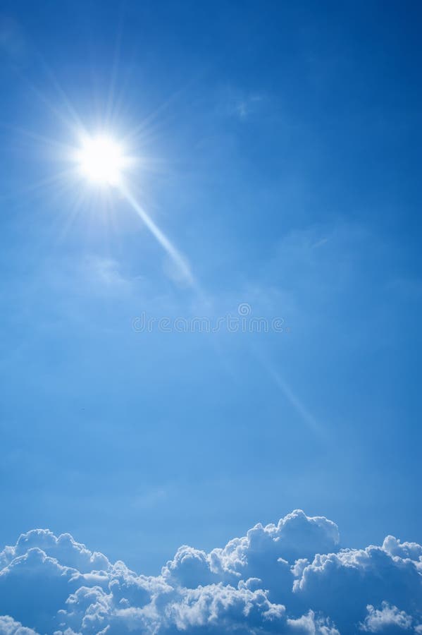 Sun above clouds stock photo. Image of clear, cumulus - 27778746