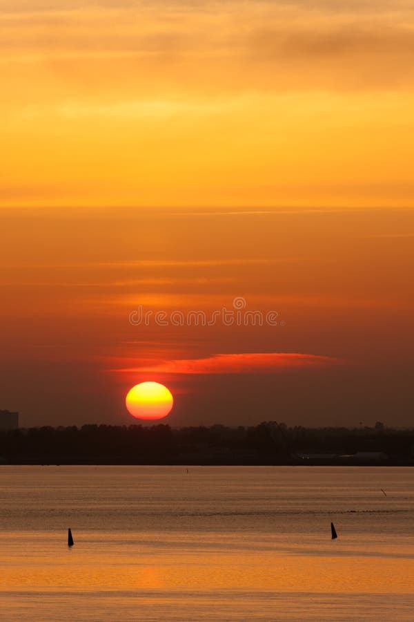 Sun above the horizon stock image. Image of beautiful - 245698017