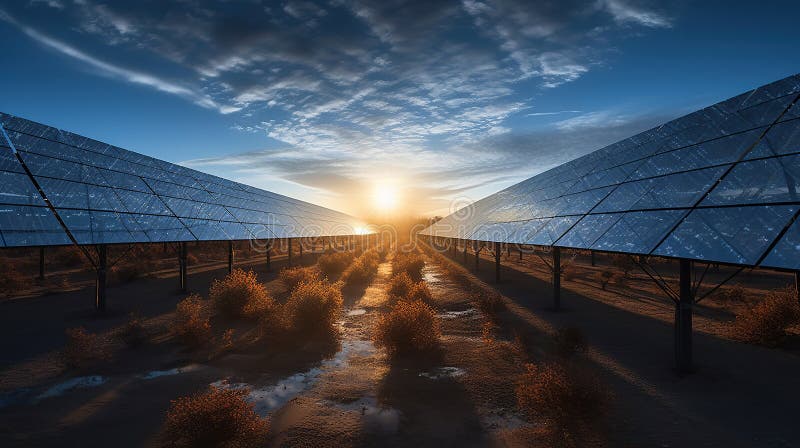Sun Above the Solar Farm Technology Harnesses the Power of the Sun ...