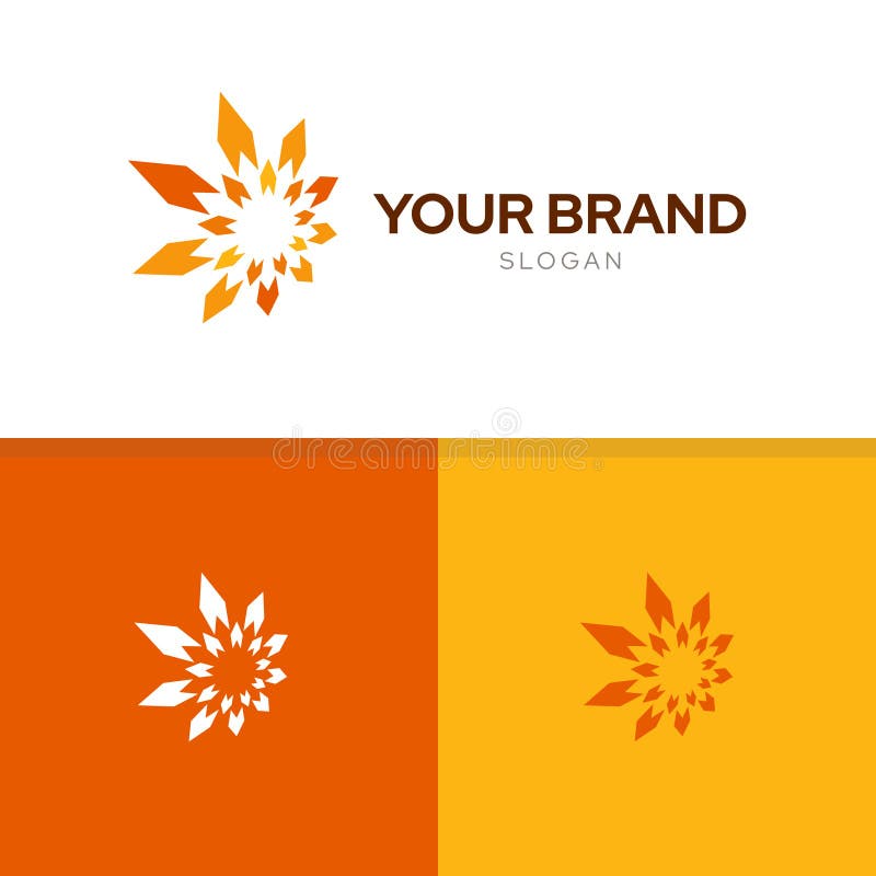 Sun Abstract Creative Logo Design Inspiration Template Vector Stock ...