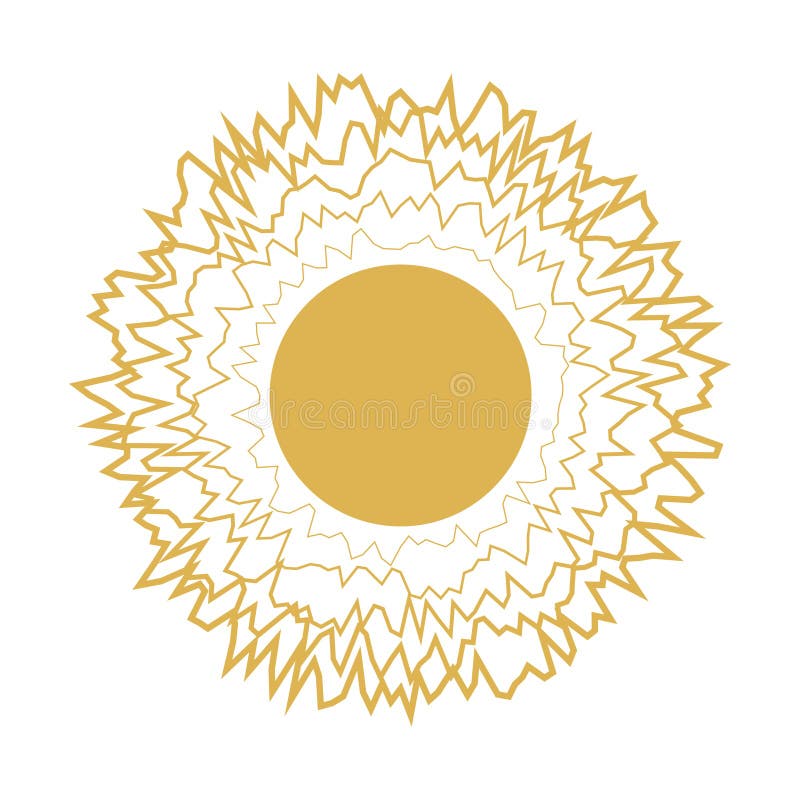 Sun Abstract Illustration Isolated on White Background Stock Vector ...