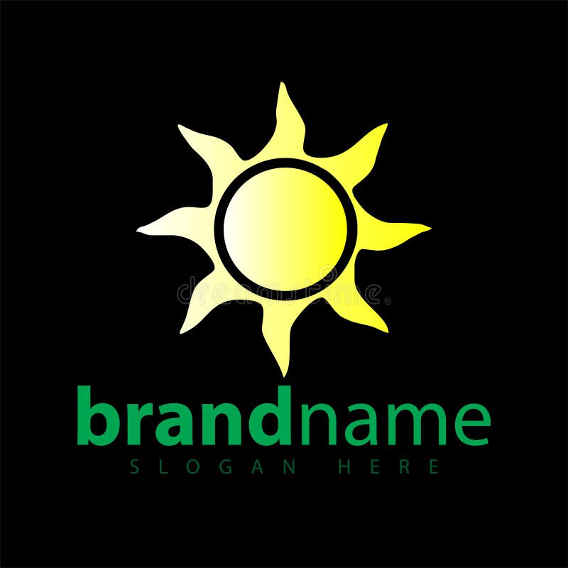 Sun Abstract Logo Icon Vector Template Stock Vector - Illustration of ...