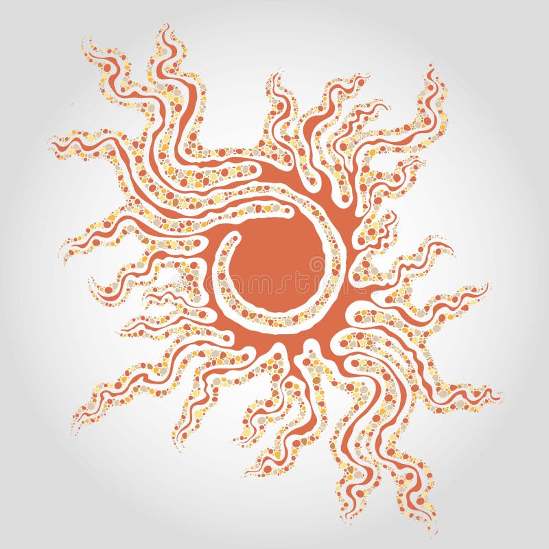 Sun abstract stock vector. Illustration of energy, explosion - 69603057