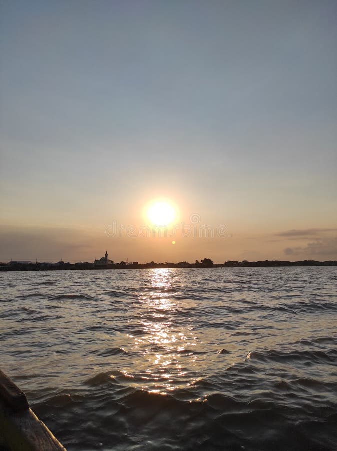 The Sun in the Afternoon, Kenjeran Beach Surabaya Indonesia Stock Photo ...