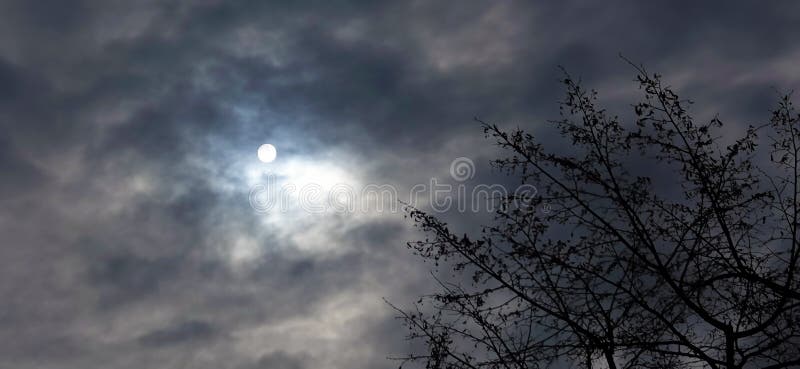 Sun against the dark sky stock photo. Image of breaks - 256127304