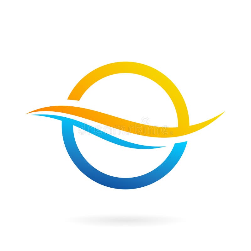 Sun Air Circle Logo Design Template Stock Vector - Illustration of ...