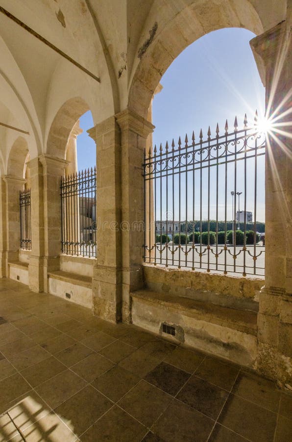 The Sun between the Columns Stock Photo - Image of ancient, stone ...