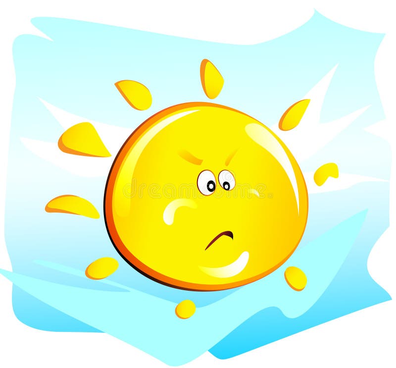 Angry Sun stock illustration. Illustration of serious - 6840481