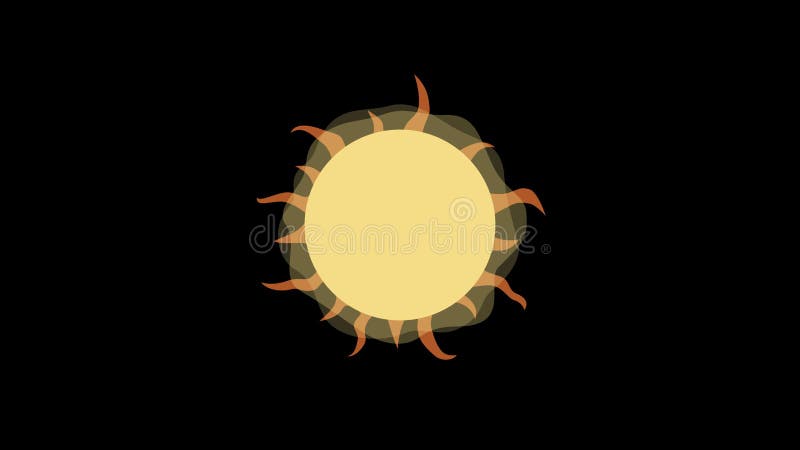 Sun Animation. G-type Main-sequence Star. 2d Motion Stock Video - Video ...