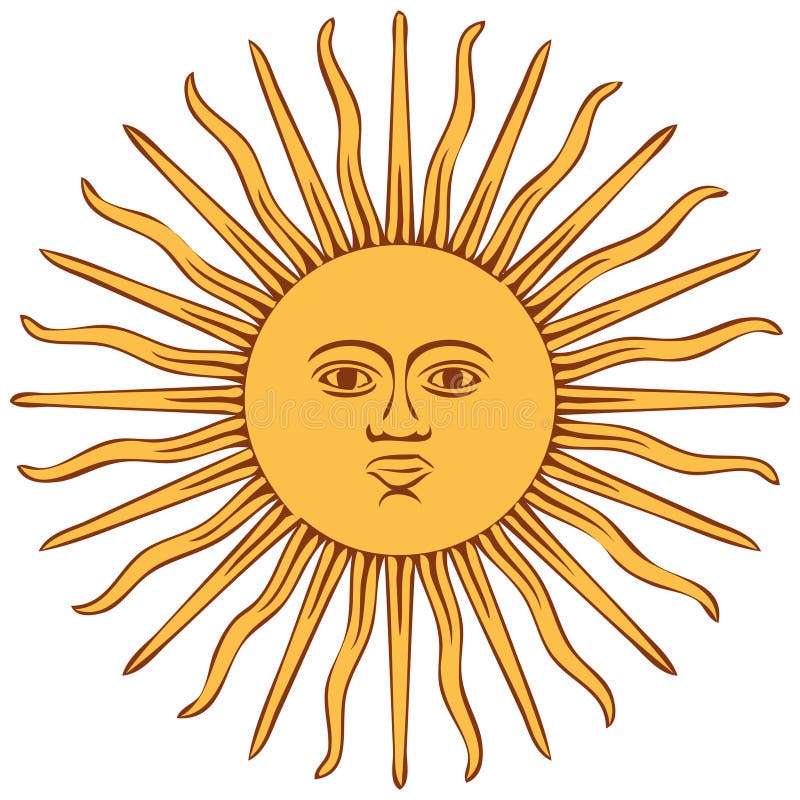Sun of Argentina flag stock vector. Illustration of humor - 17942481