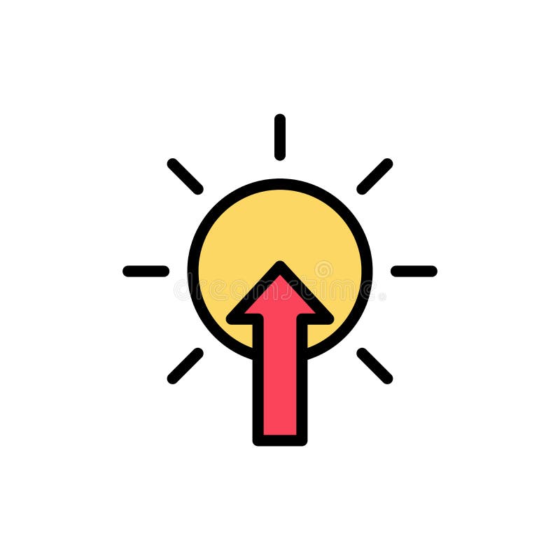 Sun, Arrow, Dawn Icon. Simple Color with Outline Vector Elements of ...