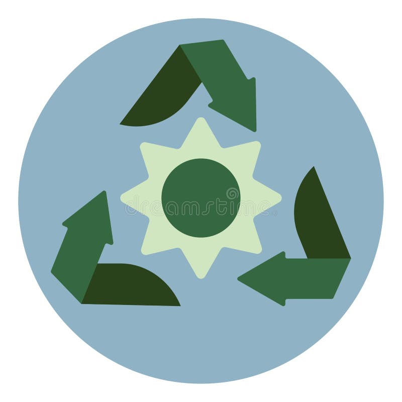 Sun with arrows, icon stock vector. Illustration of storm - 260375795