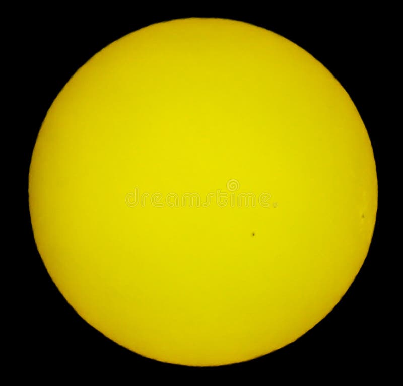 Sun With Sunspots Seen With Telescope Stock Photo - Image of planet ...