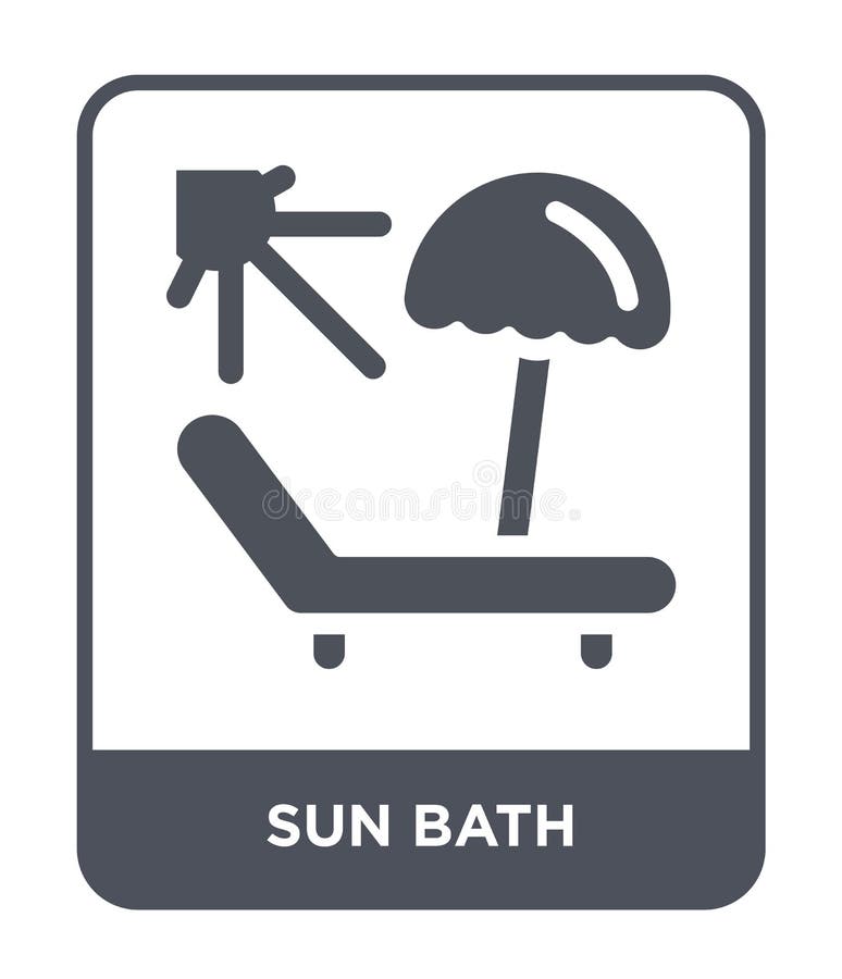 Sun Bath Icon in Trendy Design Style. Sun Bath Icon Isolated on White ...