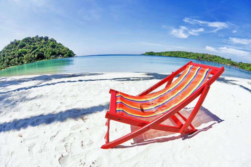 Sun Beach Chair at the Beach Stock Image - Image of sand, ocean: 23352983