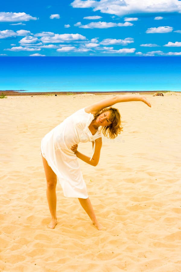 Sun, beach, exercise stock image. Image of isolated, health - 5847571