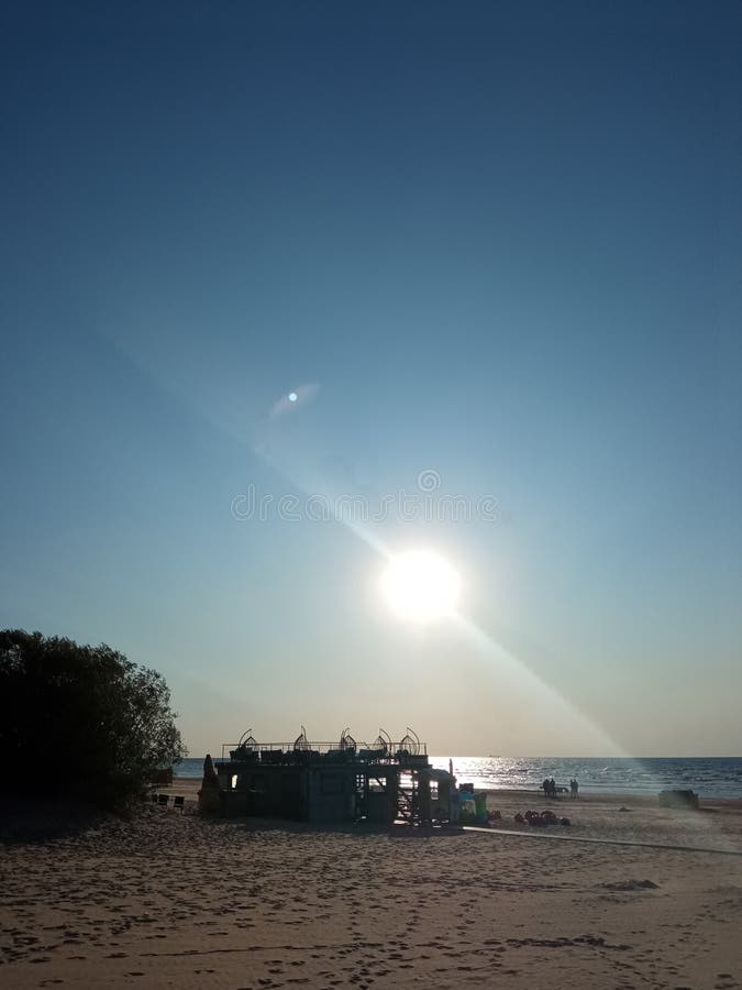 Sun and beach in summer stock image. Image of ocean - 226474747