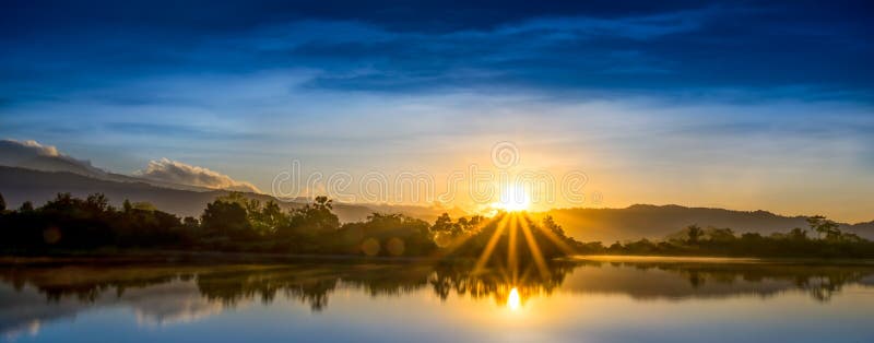 Sun Beam and Blue Sky stock photo. Image of beam, shining - 34581270