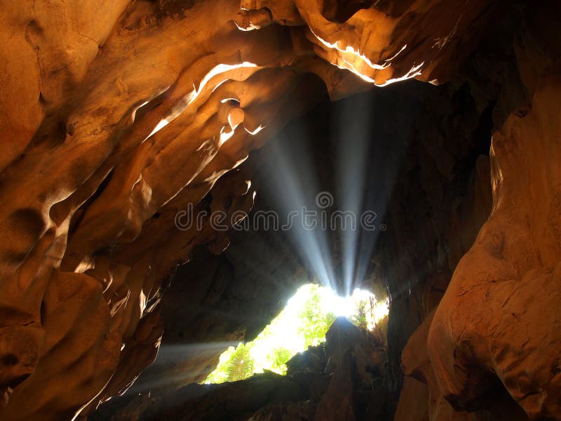 Sun beam in cave stock photo. Image of geologic, beam - 142756618