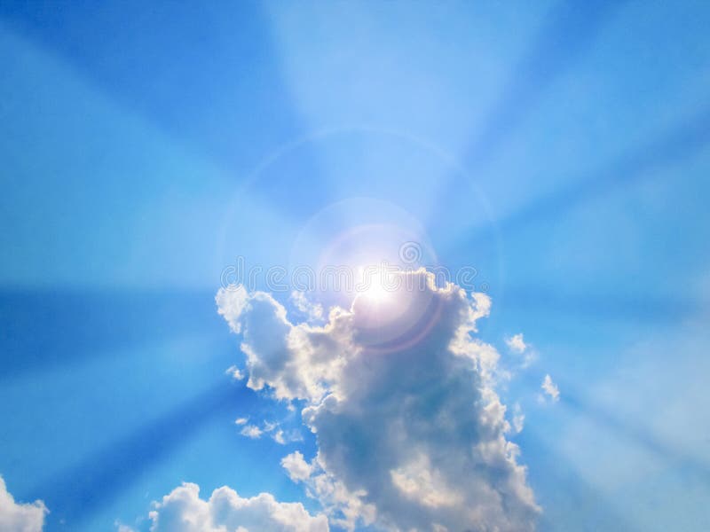 Midday Sun Flare Over Skysraper Stock Image - Image of real ...