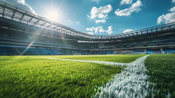 Sun Beam Over the Grass in the Field Stock Image - Image of national ...