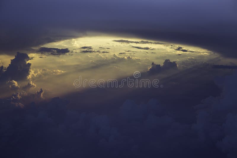 Sun Beam in the Sky stock image. Image of dark, dramatic - 52015839
