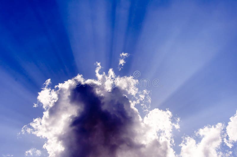 Sun beams stock image. Image of dramatic, cloud, spring - 10585291