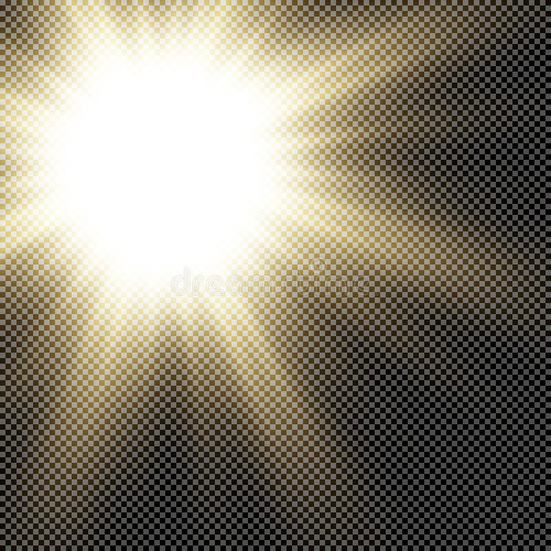 Sun Beams of Light, Rays of a Bright Star Isolated on Transparent ...