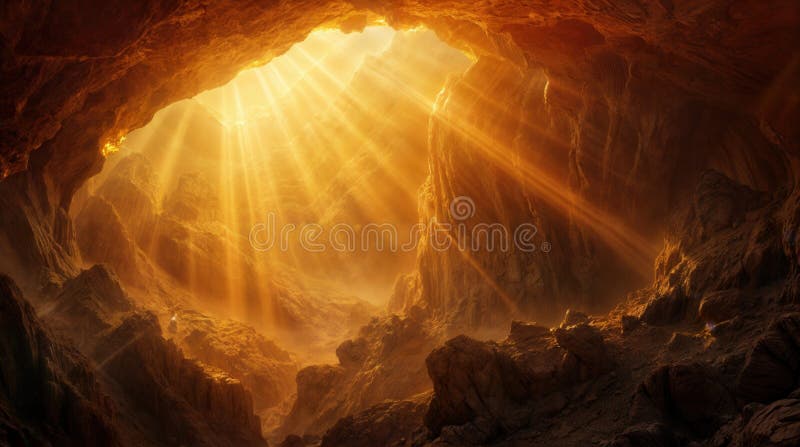 Sun Beams Shine Down Cave Ceiling Stock Photos - Free & Royalty-Free ...