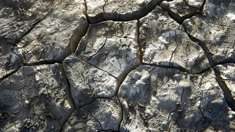 The Sun Beating Down on the Cracked Desert Floor Intensifying the Harsh ...