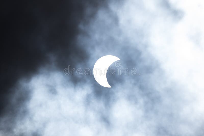 Sun in a Beautiful Solar Eclipse Stock Photo - Image of flare ...