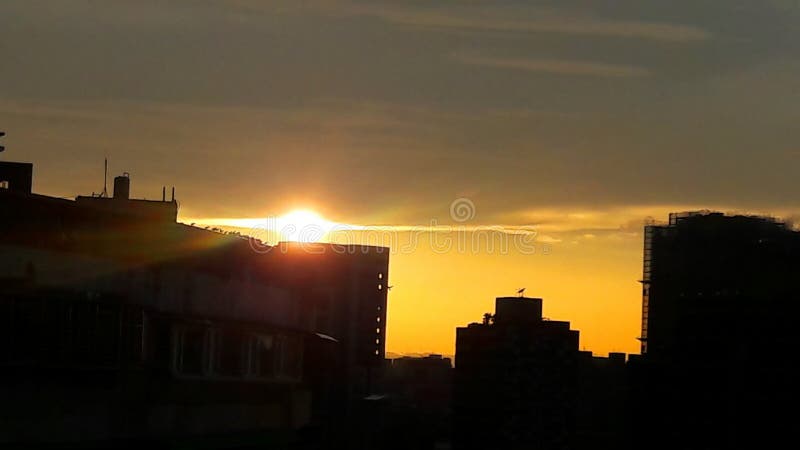 The Sun Behind the Building Stock Photo - Image of sunset, fhotography ...