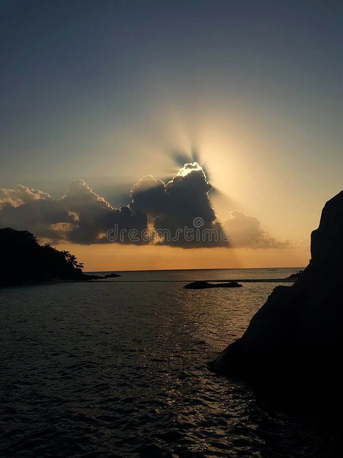 Sun Behind the Cloud with a Magic Effect Stock Image - Image of asia ...