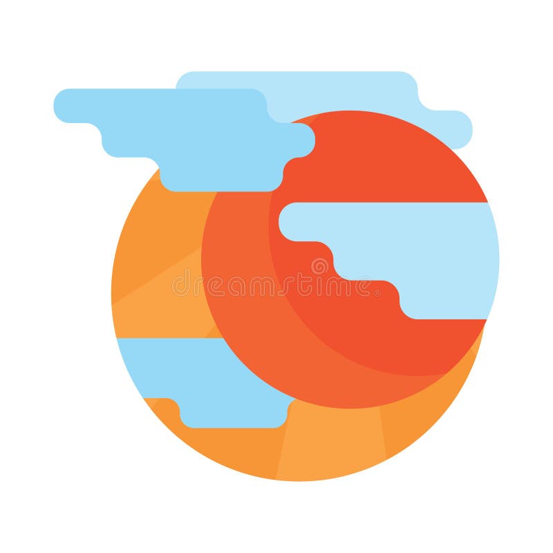 Sun Behind Clouds. Vector Illustration Decorative Design Stock Vector ...