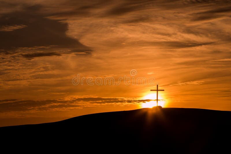 Sun Behind Cross stock photo. Image of holy, symbol, faith - 48037452