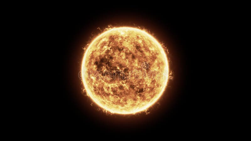 Sun with Big Solar Bursts. Burning Surface of the Sun Stock Video ...