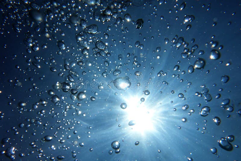 Sun under the sea stock image. Image of bubble, black - 123584825