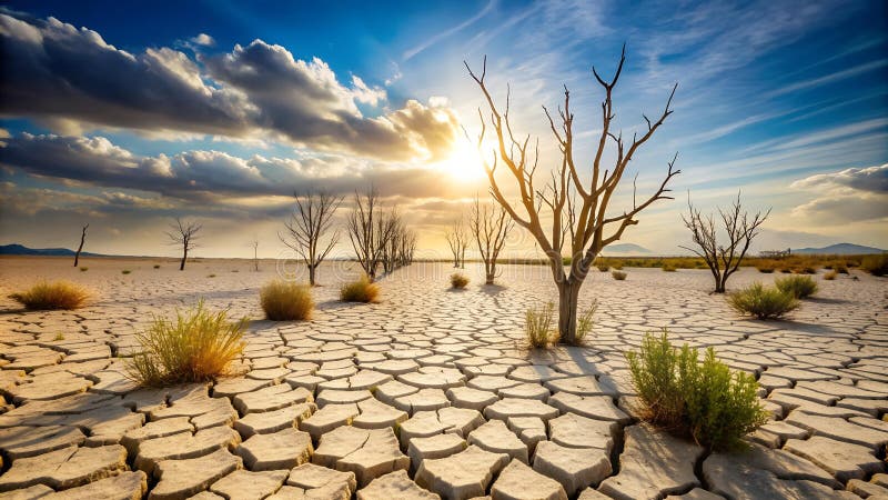 Sun-Bleached Bones of a Withered Field Generative AI Stock Illustration ...