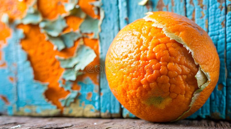 Sun-Bleached Citrus Peel: a Textural Study in Rust and Orange AI ...