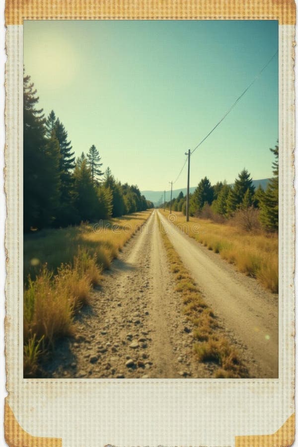 Sun Bleached Polaroid, Taped Corners, Rustic Charm, Sand, Green Stock ...