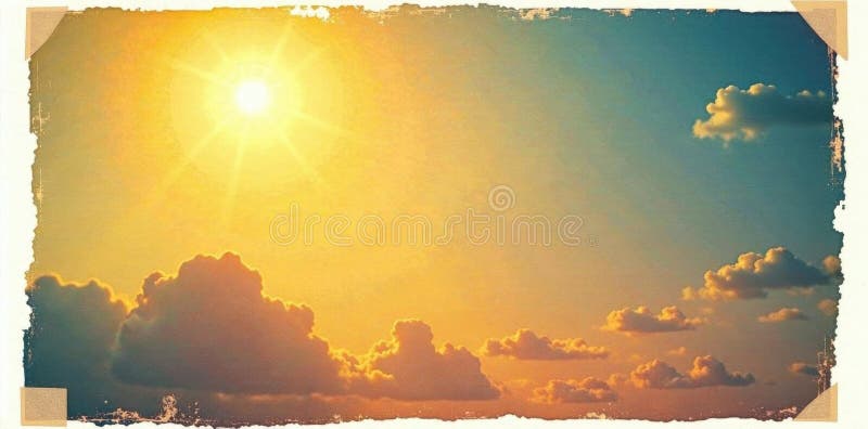 Sun Bleached Polaroid, Tattered Corners Secured with Tape , Beach ...