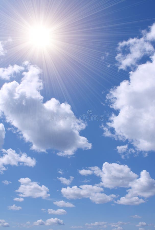 Sun in the blue sky stock photo. Image of blue, pattern - 10829076
