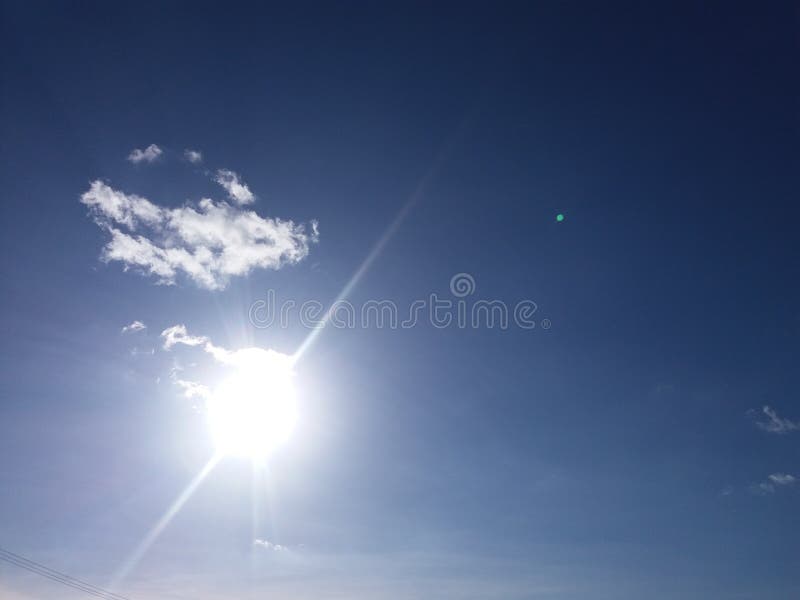 Sun in the blue sky stock image. Image of circle, line - 145553723