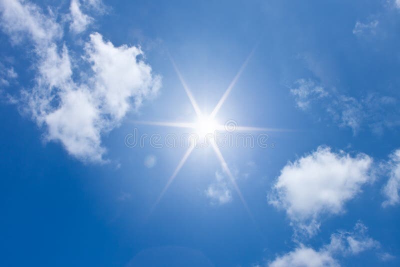Sun in blue sky stock image. Image of solar, light, blue - 20193727