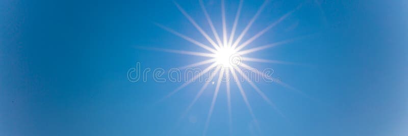 Sun with Blue Sky, Banner, Background Stock Photo - Image of summer ...