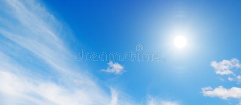 Sun in blue sky stock photo. Image of blue, scenery - 159190984