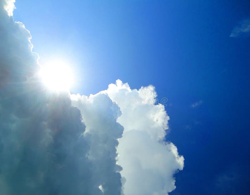 Sun and blue sky stock image. Image of blue, weather - 80504161