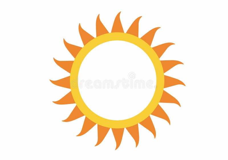 Sun border clipart stock vector. Illustration of vibrant - 363563845