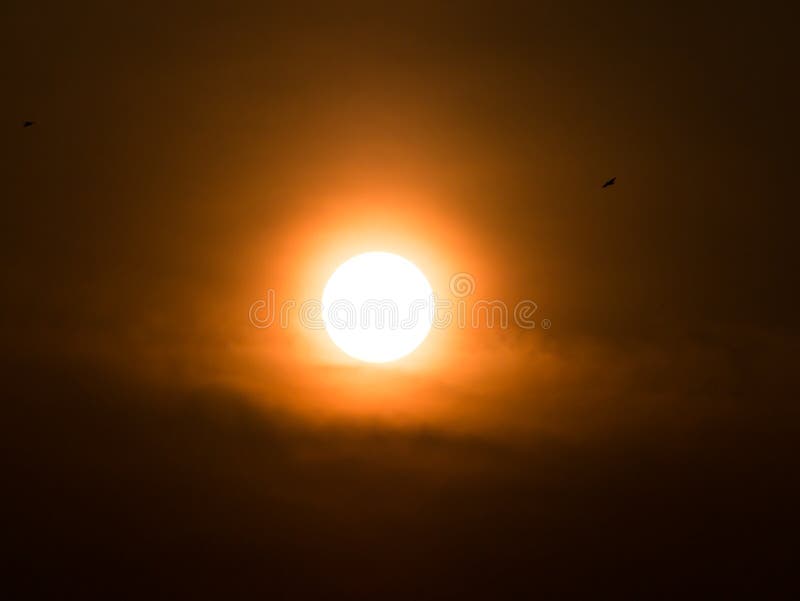 Sun Branco Com Halo Amarelo Imagem de Stock - Imagem de ensolarado ...